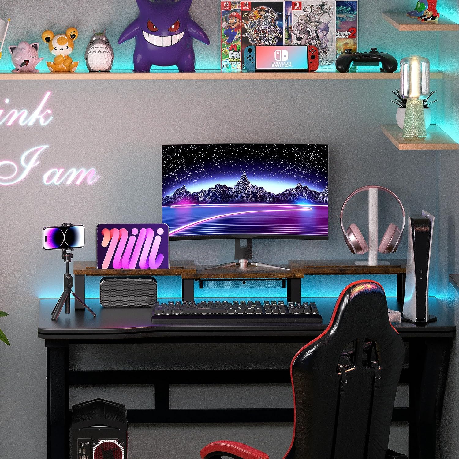 Wooden Monitor Stand Shelf Review - The Gaming Mecca